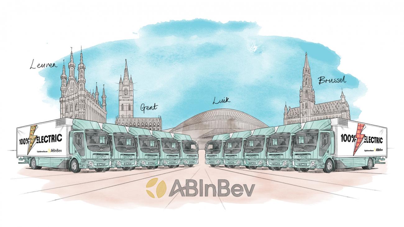 DVO | AB InBev investeert in tien nieuwe e-trucks voor stadsbelevering