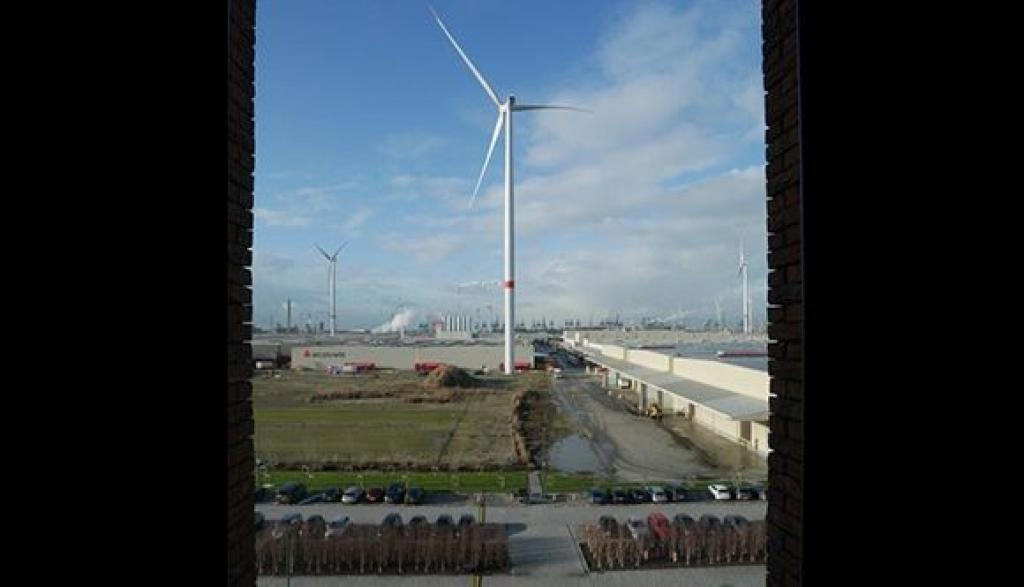 DVO | EDF Luminus bouwt zes nieuwe turbines bij Katoen Natie in Kallo